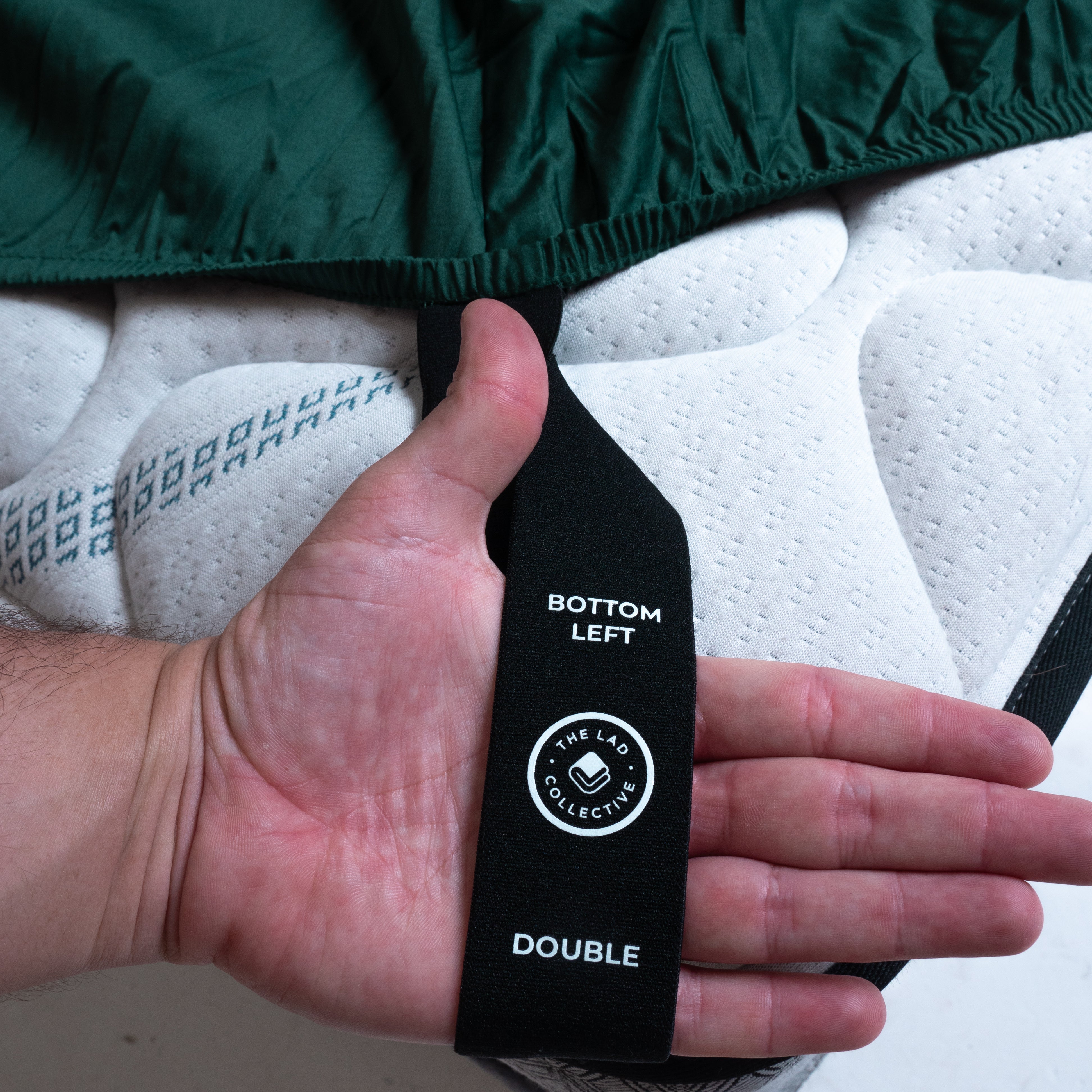 Dark Green Fitted Sheet – JoeyPouch™ & Labelled Corner Straps – The Lad ...